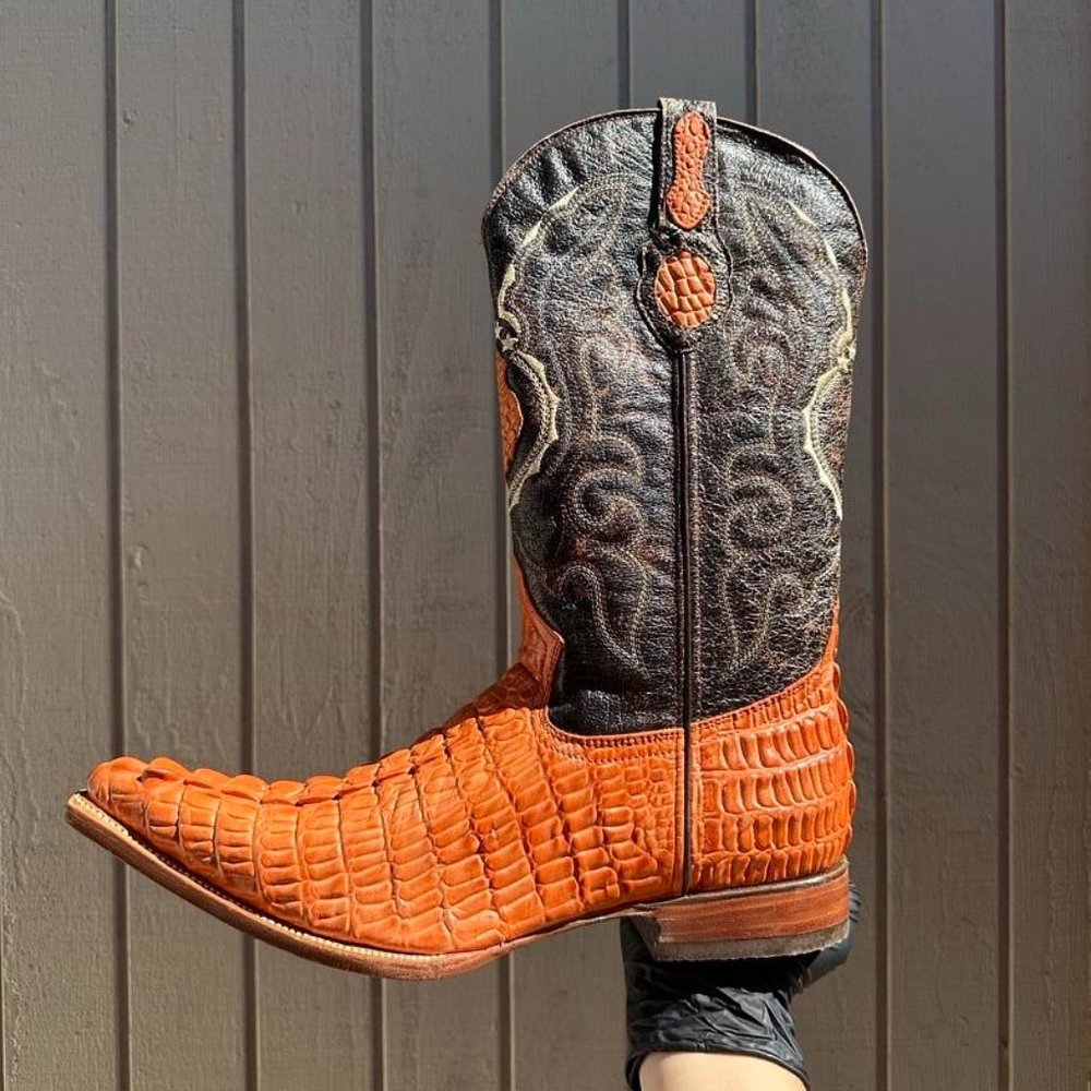 #60 Crocodile Design Boot With Details, Model 980 - Gem